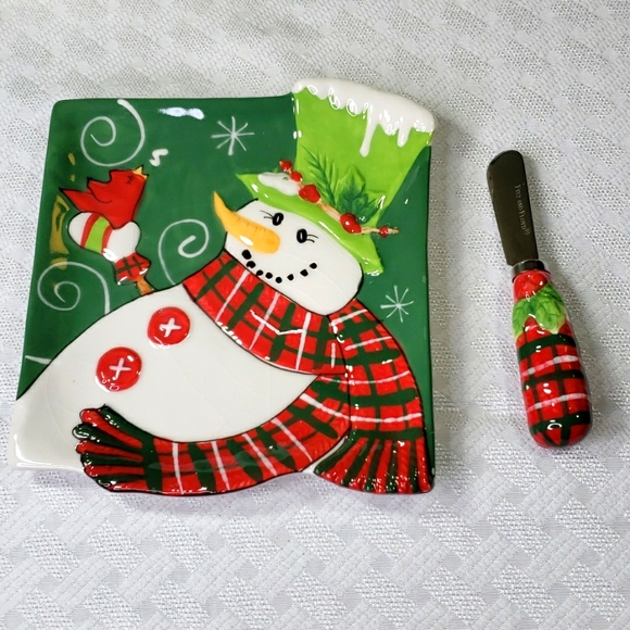 Fitz and Floyd | Holiday | Fitz Floyd Snowman Plate Spreader | Poshmark